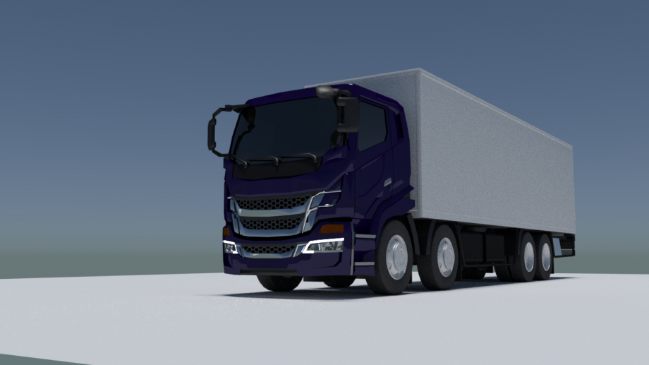 4 axle box truck modelo 3D gratuito - .obj .blend - Free3D