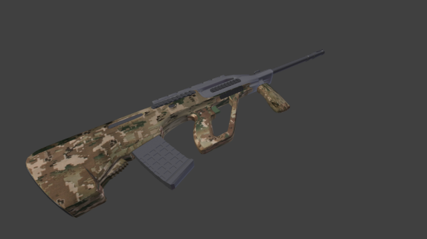 STEYR AUG Free 3D Model - .3ds .obj .blend .fbx .mtl .stl - Free3D