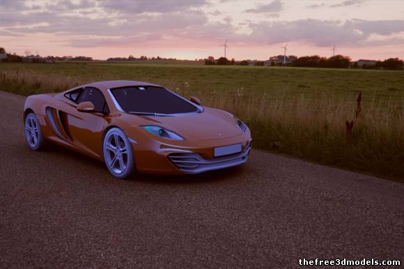 Mclaren MP4-12C Free 3D Model - .3ds .max .sldprt - Free3D