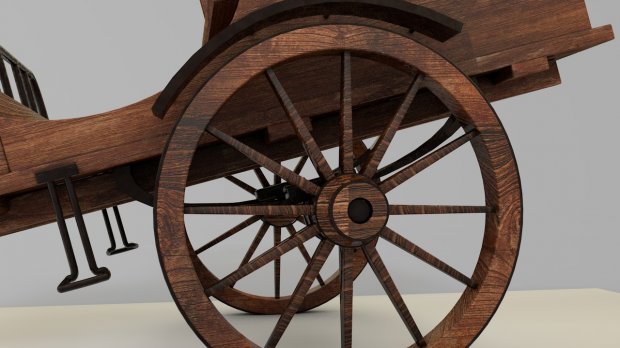 Wooden cart Free 3D Model - .c4d - Free3D