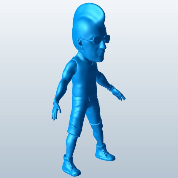 Bobblehead Man with Mohawk V1 Free 3D Model - .obj .stl - Free3D