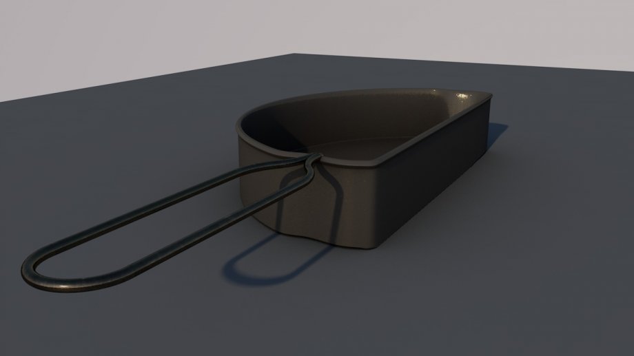 World War one Frying pan Free 3D Model - .c4d .fbx - Free3D