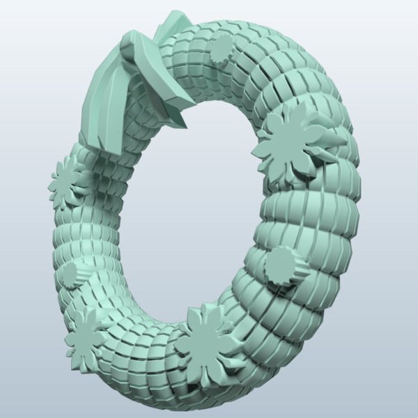 Door Wreath 01 v2 Free 3D Model - .obj .stl - Free3D