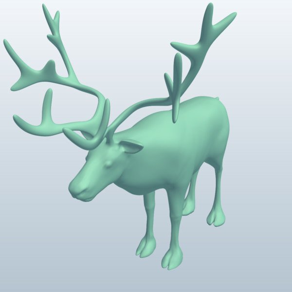 Reindeer v3 Free 3D Model - .obj .stl - Free3D