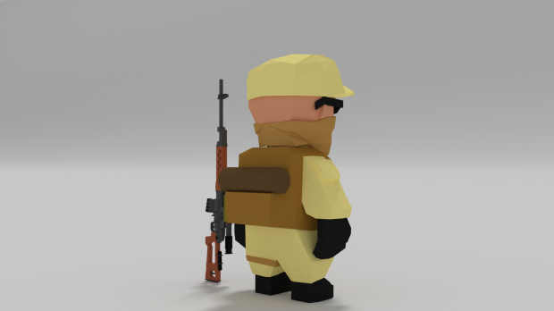 Low poly rigs soldier Free 3D Model - .obj .blend .fbx - Free3D