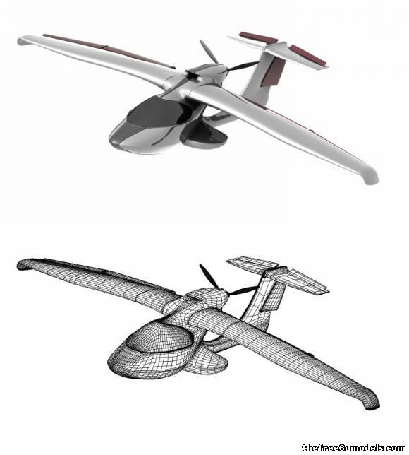 Icon A5 Aircraft Free 3D Model - .obj .dae .mb .fbx - Free3D