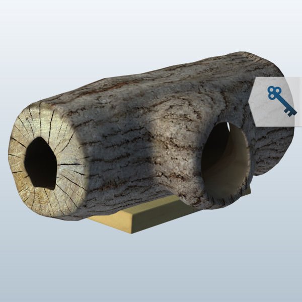 Hollowed Log V1 Free 3D Model - .obj .stl - Free3D