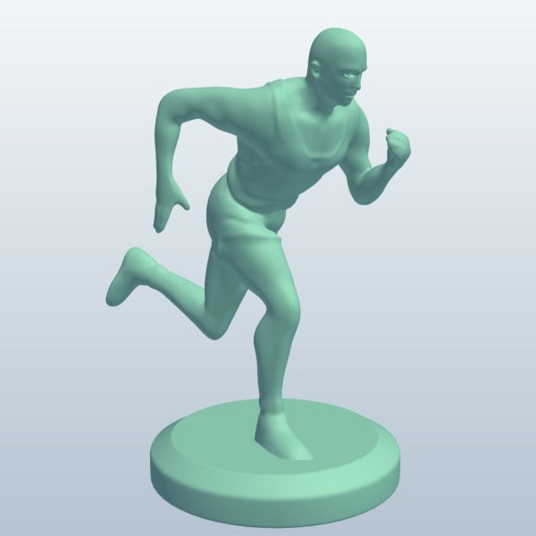 MaleSprinting Sprinter in Stride V1 Free 3D Model - .obj .stl - Free3D