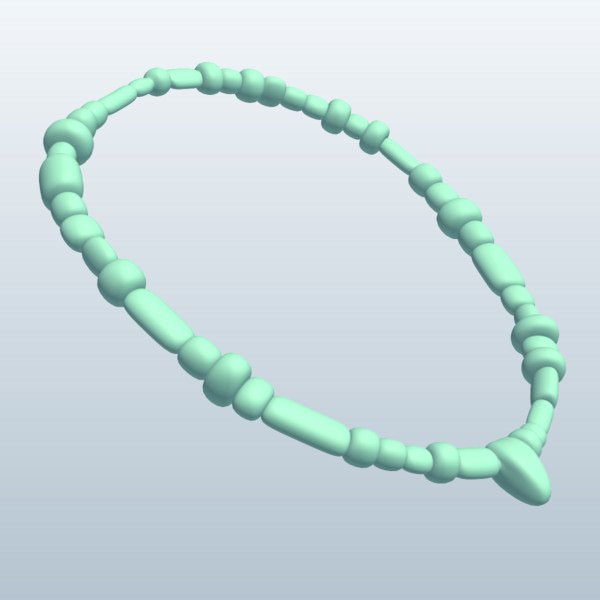 Jade necklace v1 Free 3D Model - .obj .stl - Free3D