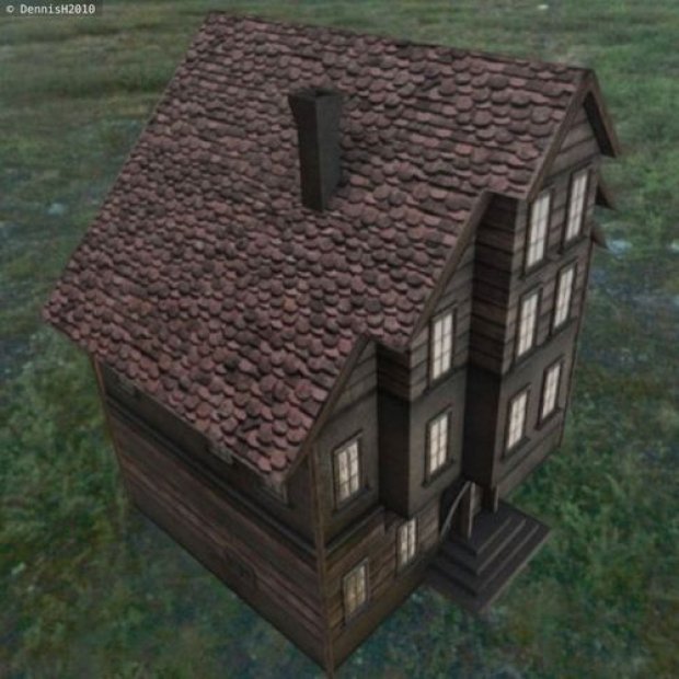 Big Old Building Free 3D Model - .3ds .obj .dae .blend .fbx .mtl .dxf ...