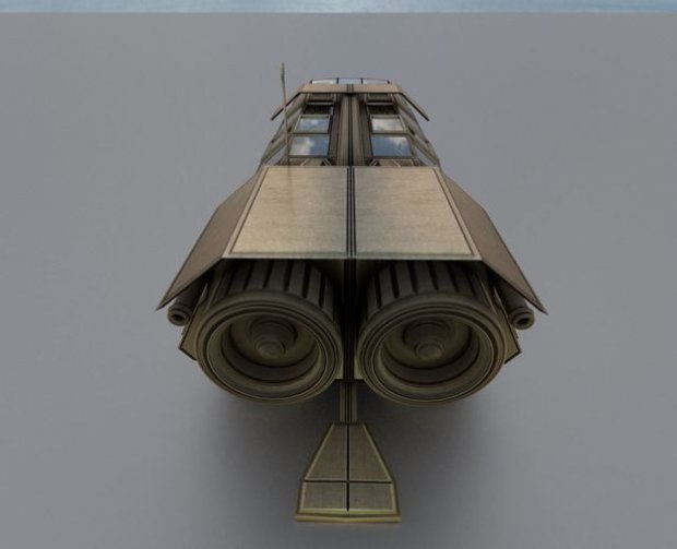 Futuristic Transport Shuttle (Rigged) Free 3D Model - .blend .fbx .3ds ...