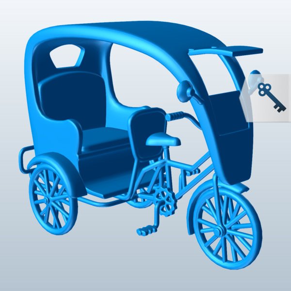 Bicycle Rickshaw v2 Free 3D Model - .obj .stl - Free3D
