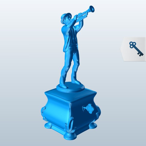Trumpet player V1 Free 3D Model - .obj .stl - Free3D