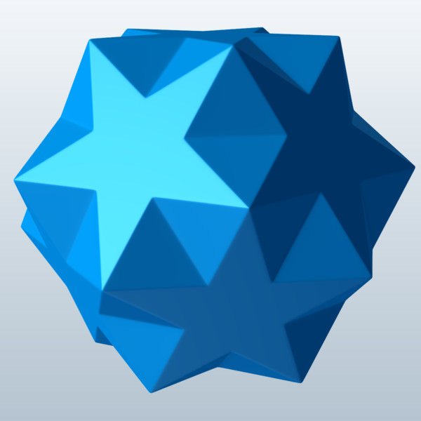 Small ditrigonal icosidodecahedron v1 Free 3D Model - .obj .stl - Free3D