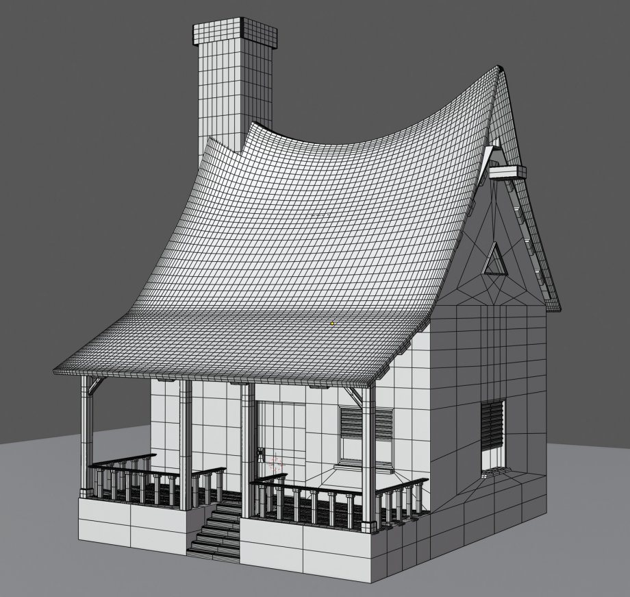 Rustic Wood House Free 3D Model - .blend .fbx - Free3D