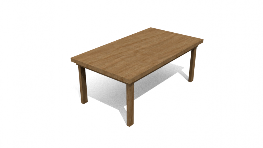 Wood Table Free 3D Model - .obj .dae - Free3D
