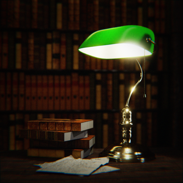 Libary Lamp Free 3D Model - .3ds .obj - Free3D
