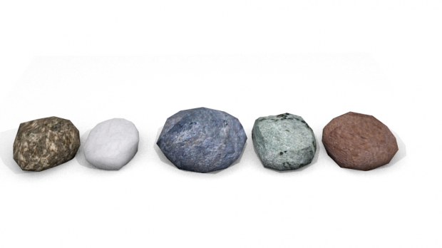Low-poly Rock Set (5 different rocks) Free 3D Model - .3ds .obj .dae ...