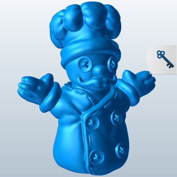 Chef v1 Free 3D Model - .obj .stl - Free3D