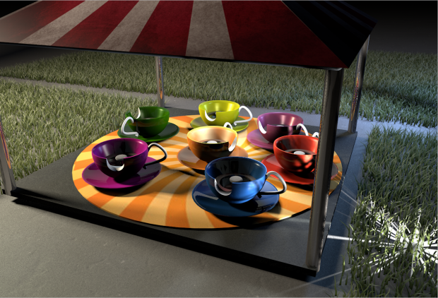 Teacups Ride Free 3D Model - .obj .c4d - Free3D