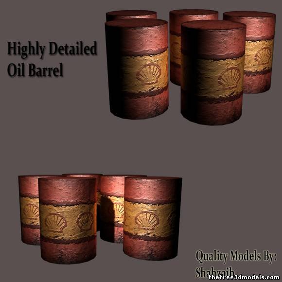 Oil Barrels Free 3D Model - .fbx - Free3D
