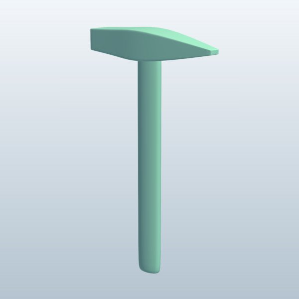 Punch square with handle v1 Free 3D Model - .obj .stl - Free3D