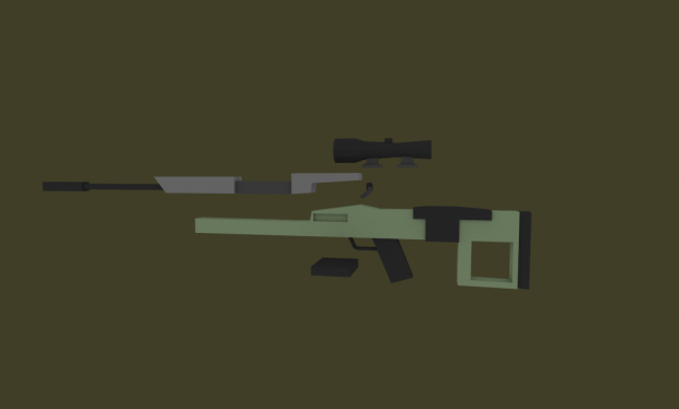 Low poly Sniper Free 3D Model - .blend .fbx - Free3D