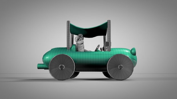 Simple Animated Car Free 3D Model - .3ds .obj .dae .c4d .fbx - Free3D