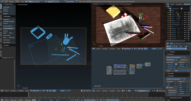 Table scene Free 3D Model - .blend - Free3D