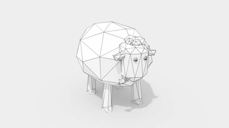 Cartoon low-poly sheep Free 3D Model - .fbx .obj .3ds - Free3D