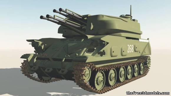 Shilka anti-aircraf Free 3D Model - .3ds .sldprt - Free3D