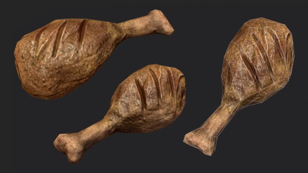 Chicken Leg Free 3D Model - .mb - Free3D