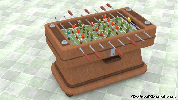 Table football Free 3D Model - .3ds .obj .c4d .sldprt - Free3D