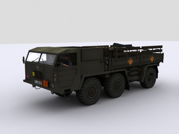 Faun L912/21 German Army Truck Free 3D Model - .3ds .obj .max .mtl .tga ...