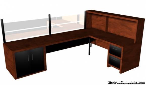 Office Computer Desk Free 3D Model - .3ds .max .sldprt - Free3D