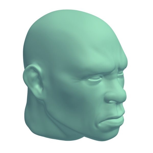 Angry Facial Expression V2 Free 3D Model - .obj .stl - Free3D