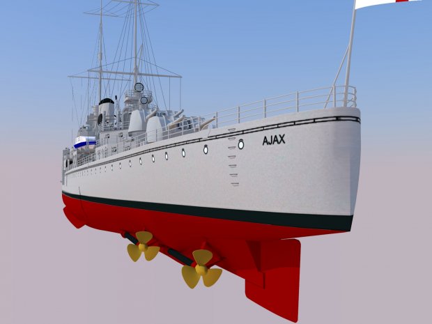 HMS Ajax Free 3D Model - .skp - Free3D