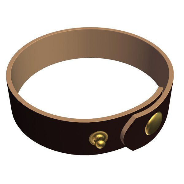 Leather strap bracelet v2 Free 3D Model - .obj .stl - Free3D