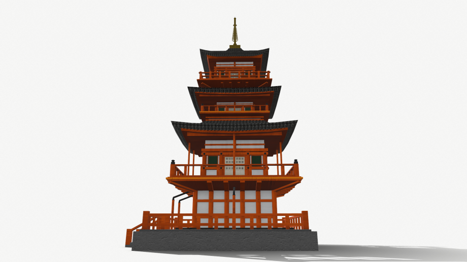 Japanese Temple Free 3D Model - .blende .obj .fbx - Free3D