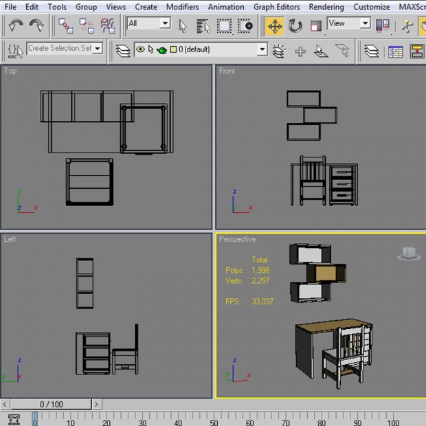 Kids Reading Table 01 Free 3D Model - .3ds .obj .max .fbx .mtl - Free3D