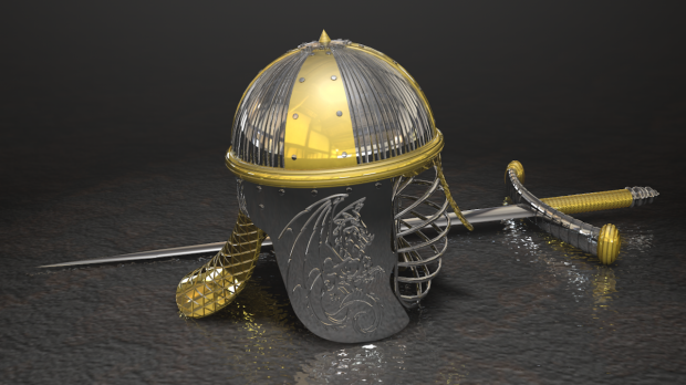 Helmet and Sword Free 3D Model - .c4d - Free3D