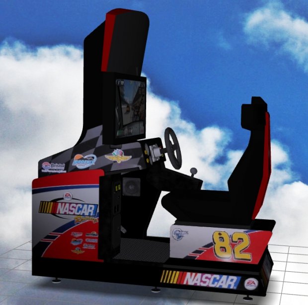 Nascar - Sitdown Arcade Machine Free 3D Model - .3ds - Free3D