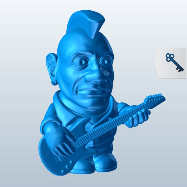 Punk Rocker v1 Free 3D Model - .obj .stl - Free3D