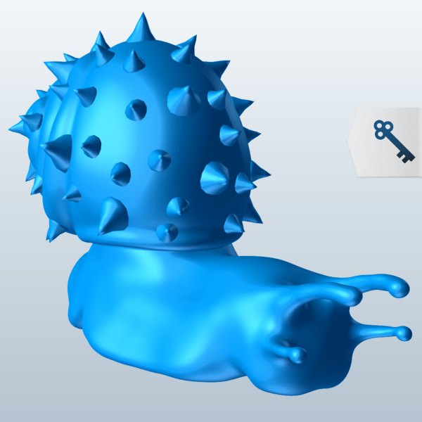 Creature Snail w spikes on its shell V1 Free 3D Model - .obj .stl - Free3D