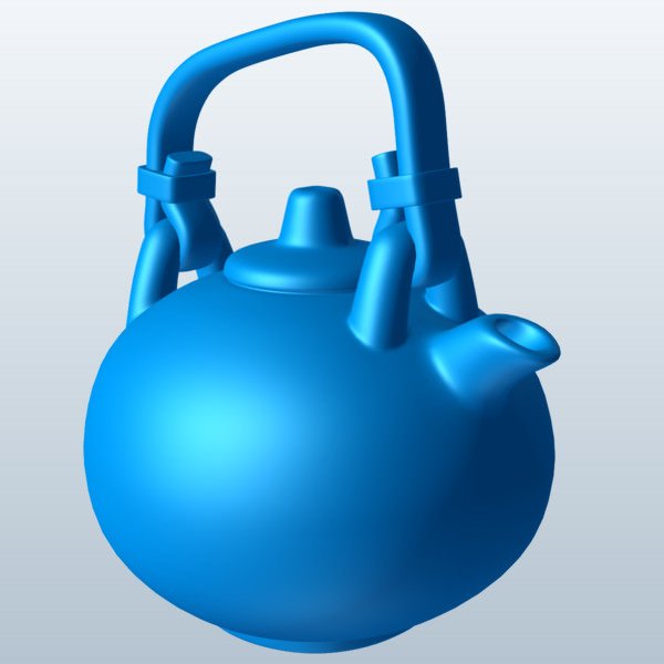 Ceramic Teapot with Lifting Handle v2 Free 3D Model - .obj .stl - Free3D