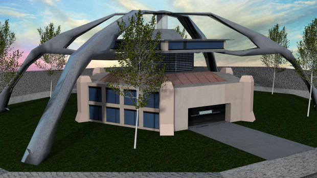 Techy House Free 3D Model - .3ds .obj .blend - Free3D