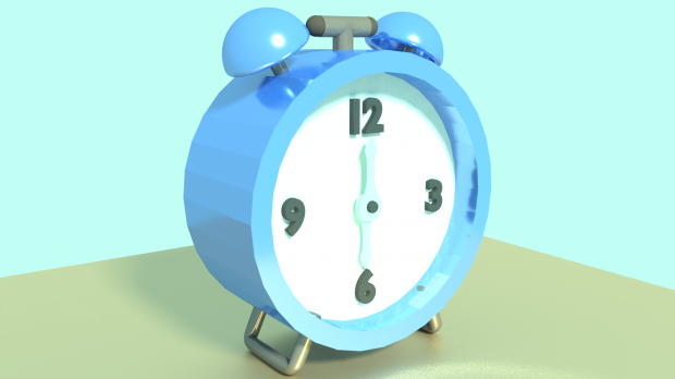 Low Poly Alarm Clock Free 3D Model - .blend - Free3D