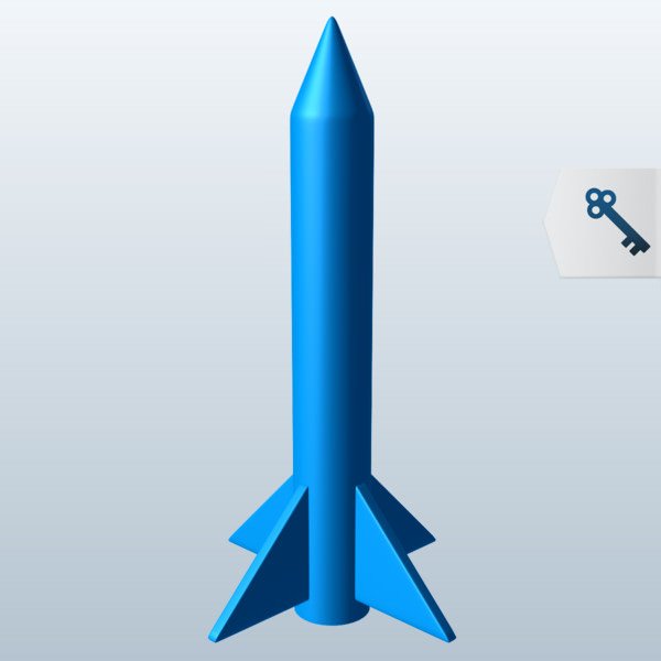 Model Rocket Very Thin v1 Free 3D Model - .obj .stl - Free3D