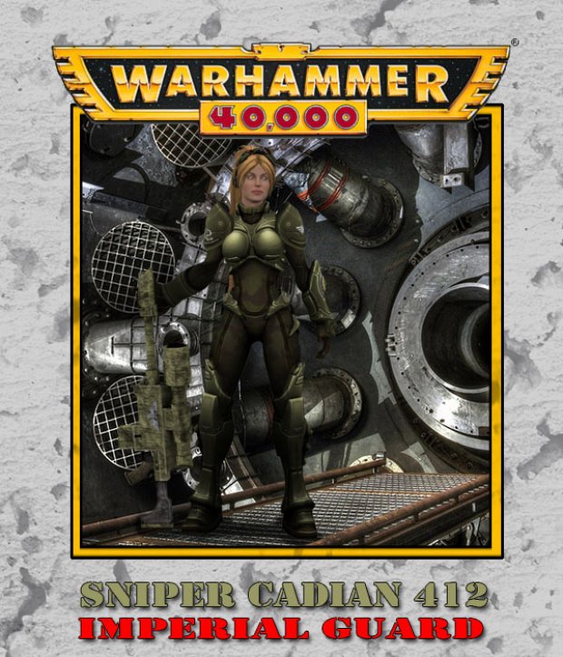 Sniper cadian 412 rgt imperial guard warhammer Free 3D Model - .obj ...