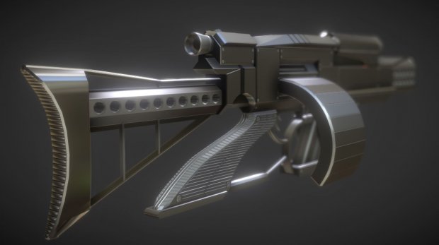 Futuristic Weapon Concept High-Poly Free 3D Model - .obj .dae .blend ...